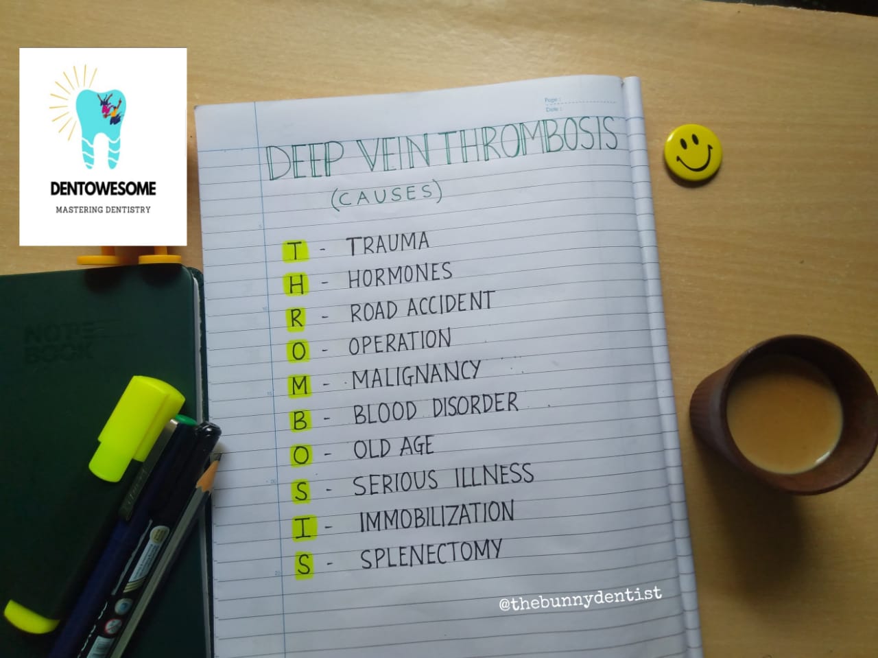 Mnemonic on Deep Vein Thrombosis – Dentowesome