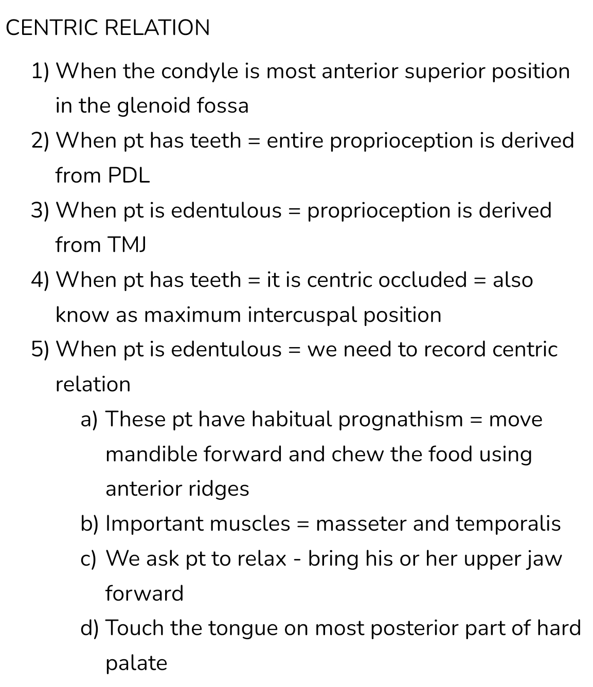 HORIZONTAL JAW RELATIONS/ CENTRIC RELATION – Dentowesome